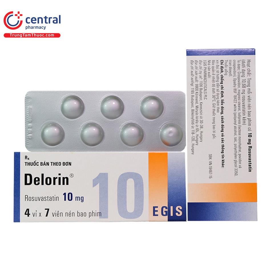 [CHÍNH HÃNG] Thuốc Delorin 10mg điều trị tăng cholesterol máu