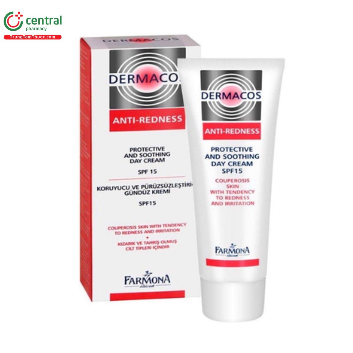Kem bảo vệ da Dermacos Anti - Redness 50ml dùng cho làn da mẩn đỏ, nhạy cảm