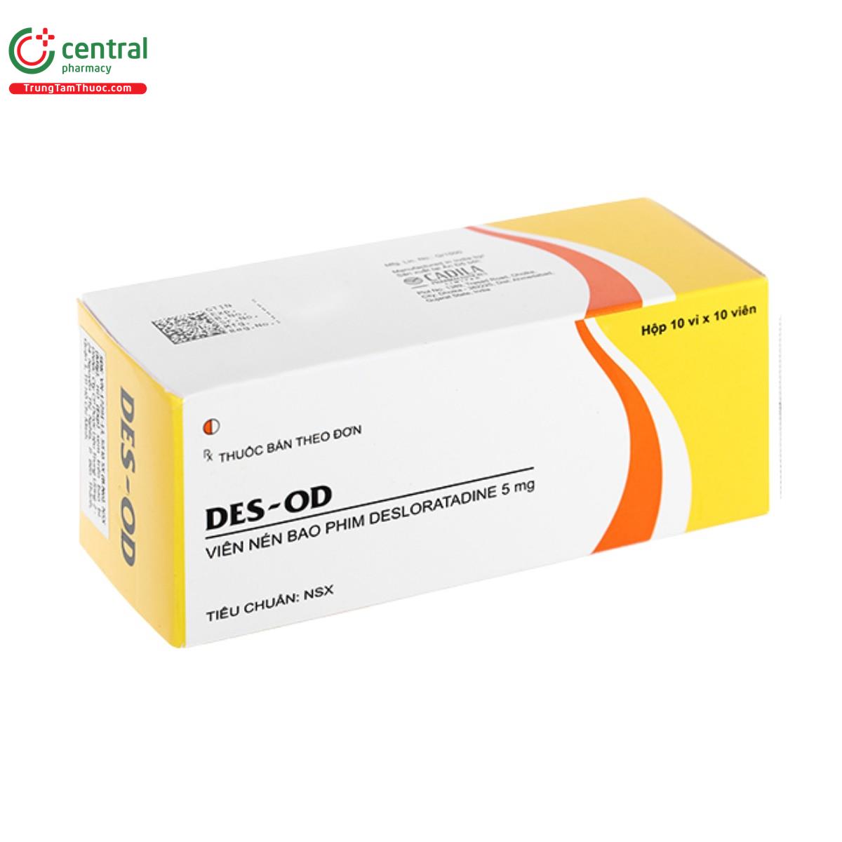 Thuốc Des-OD 5mg điều trị giảm triệu chứng của viêm mũi dị ứng, mày đay ...