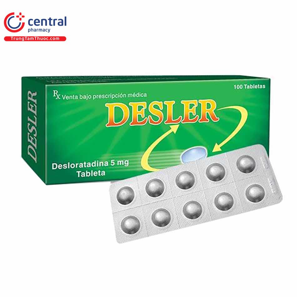 Thuốc Desler điều trị viêm mũi dị ứng do thời tiết hoặc quanh năm