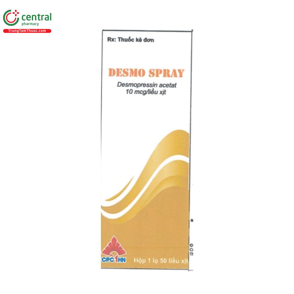 Thuốc Desmo Spray 0,1mg/ml điều trị tiểu đêm, đái tháo nhạt trung ương