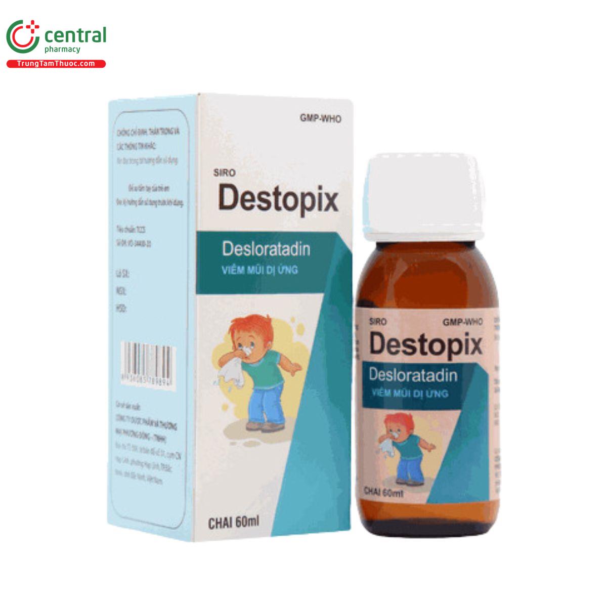Thuốc Destopix 60ml điều trị viêm mũi dị ứng, mề đay cho trẻ nhỏ