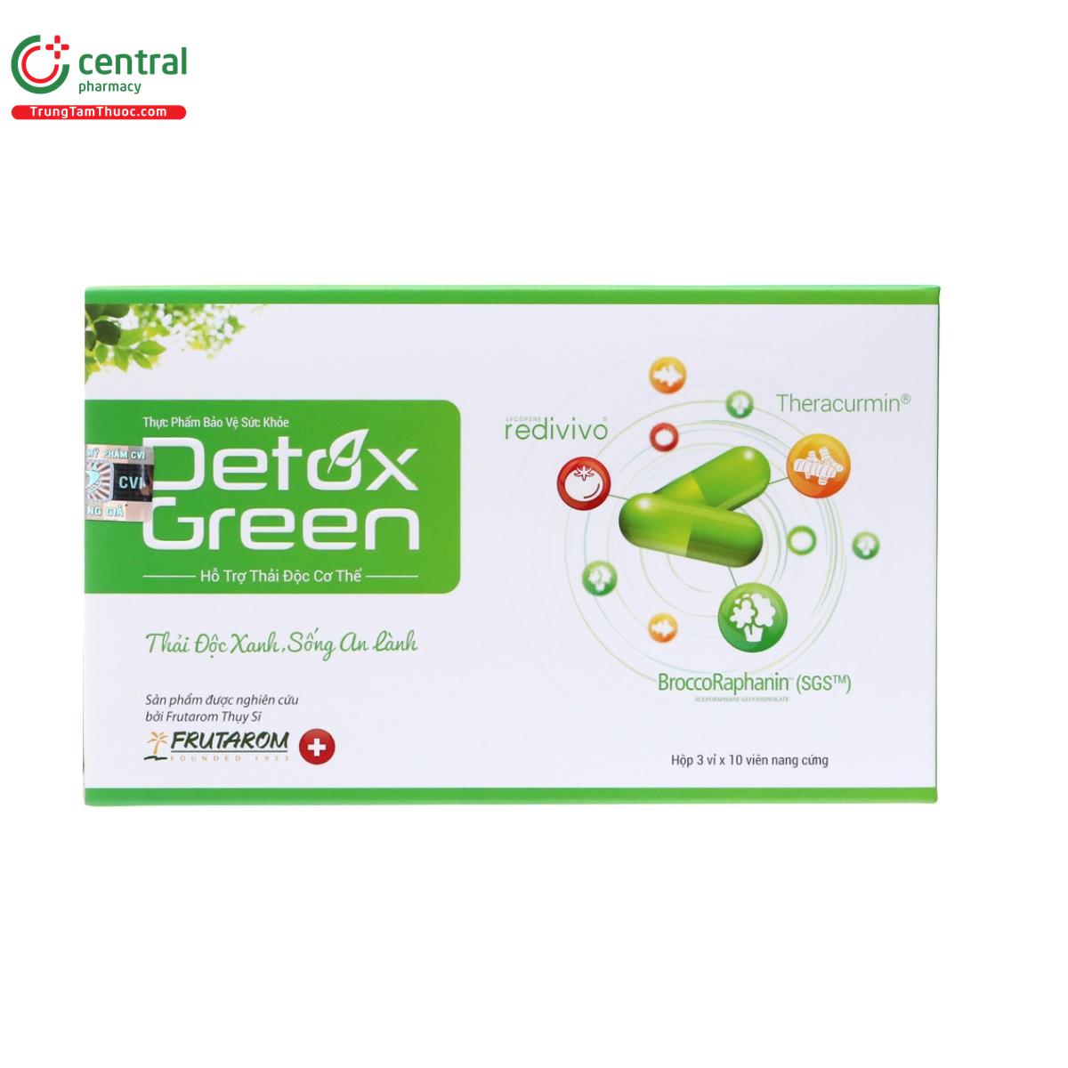 Detox Green - Công thức chứa hoạt chất độc quyền hỗ trợ bảo vệ gan