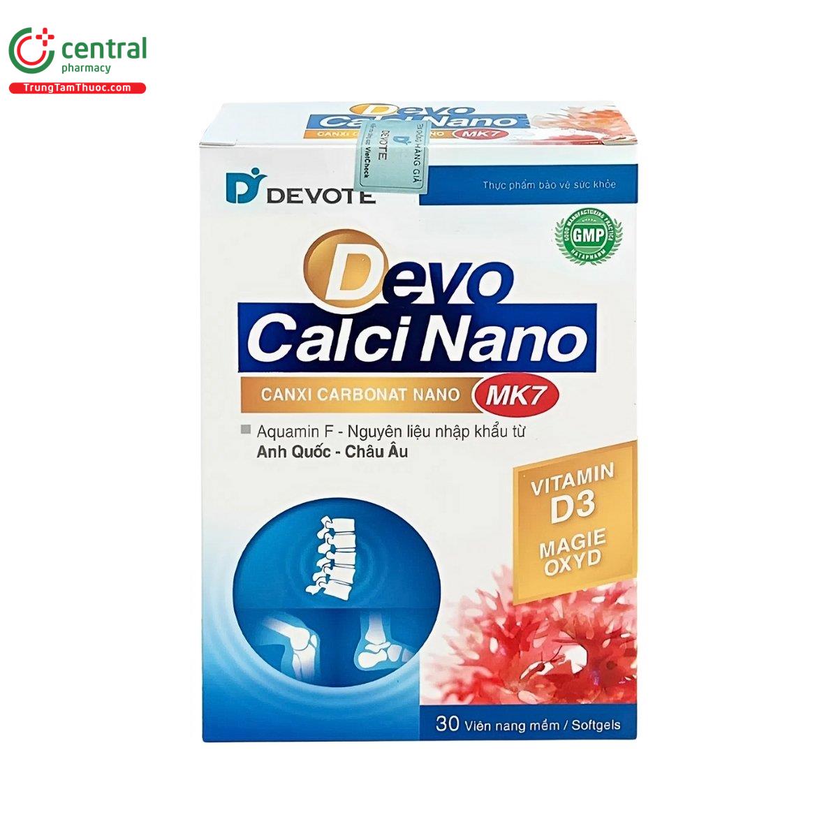 Devo Calci Nano MK7 hỗ trợ xương và răng chắc khỏe, tăng chiều cao
