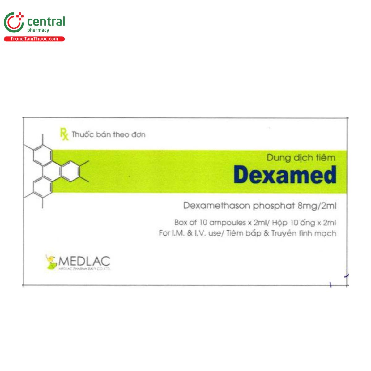 Thuốc Dexamed 8mg/2ml Medlac chống viêm, chống dị ứng, ức chế miễn dịch
