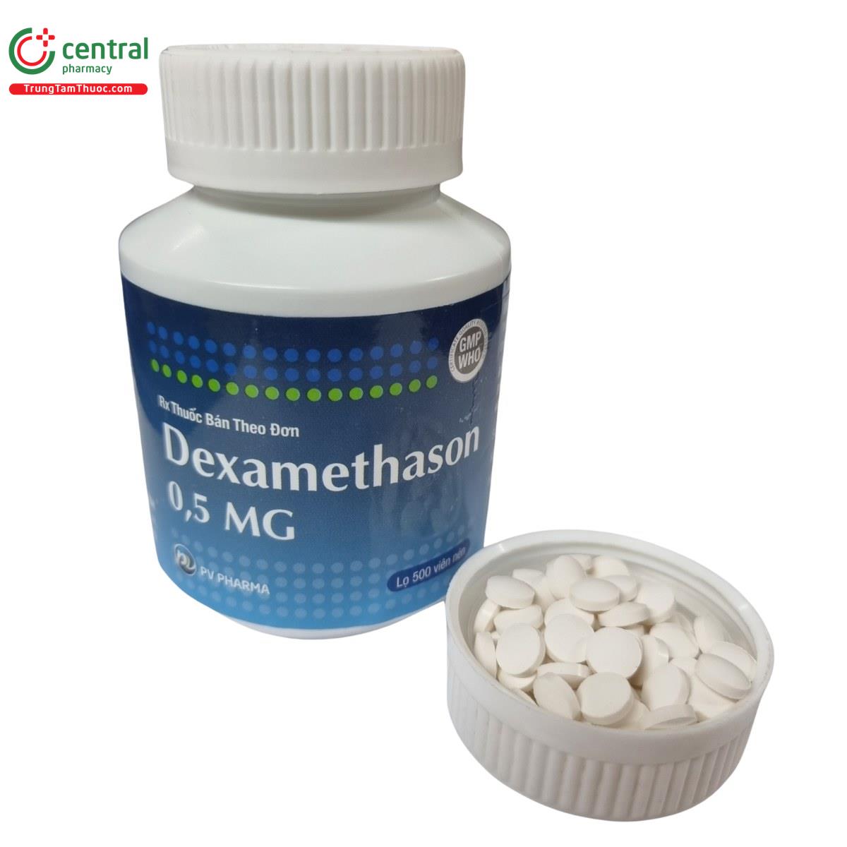 Thuốc Dexamethasone 0,5mg PV Pharma - Thuốc Corticoid tác dụng mạnh