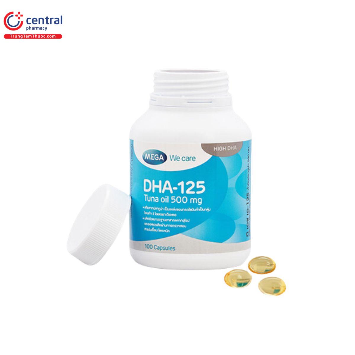 Thuốc DHA-125 Tuna Oil 500mg Mega cung cấp DHA và dầu cá tinh khiết
