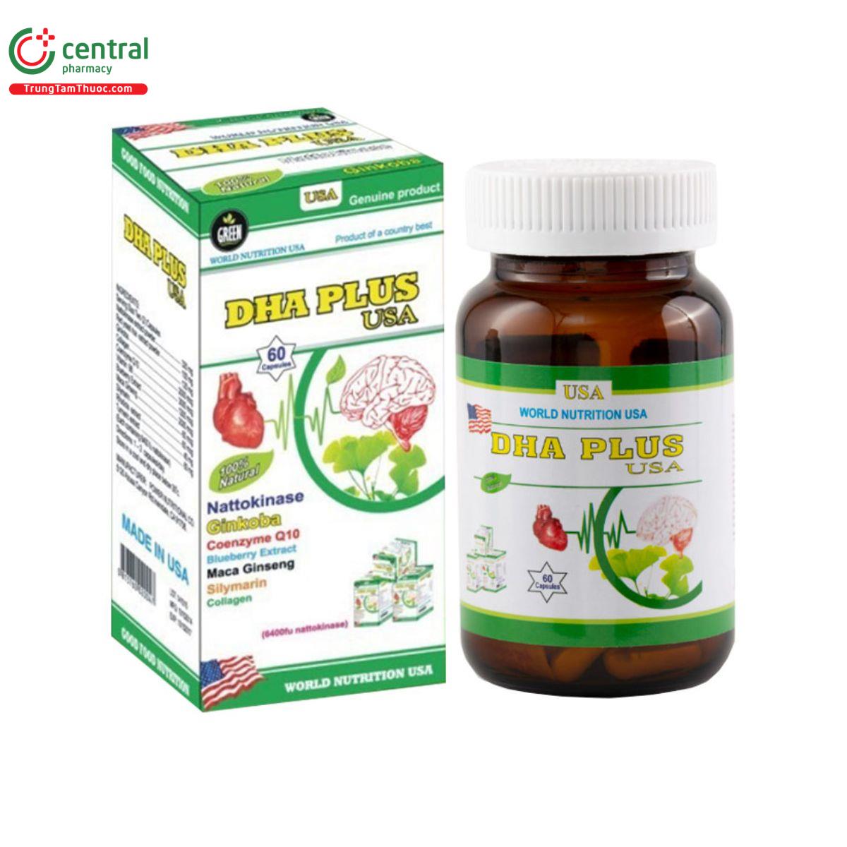 Thuốc DHA Plus USA - Hỗ trợ tăng cường lưu thông máu, làm tan cục máu đông