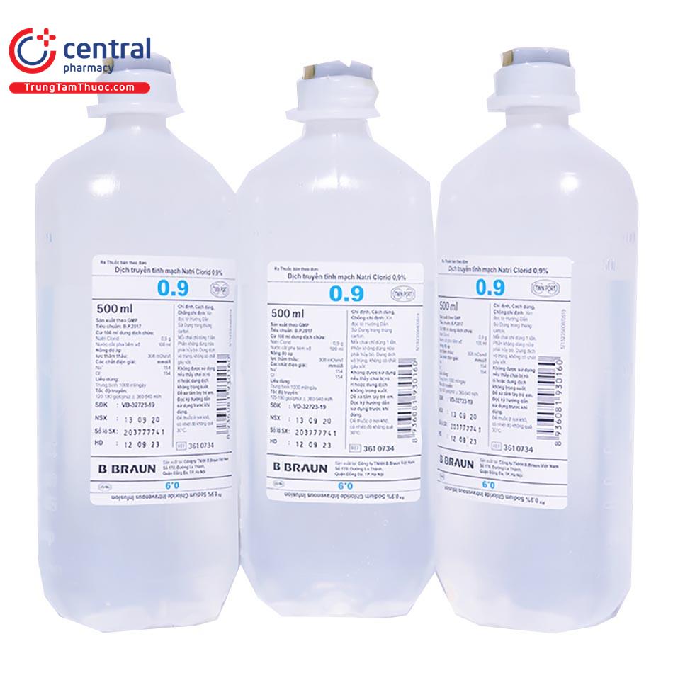 [CHÍNH HÃNG] Dịch truyền tĩnh mạch Natri Clorid 0,9% B.Braun 500ml