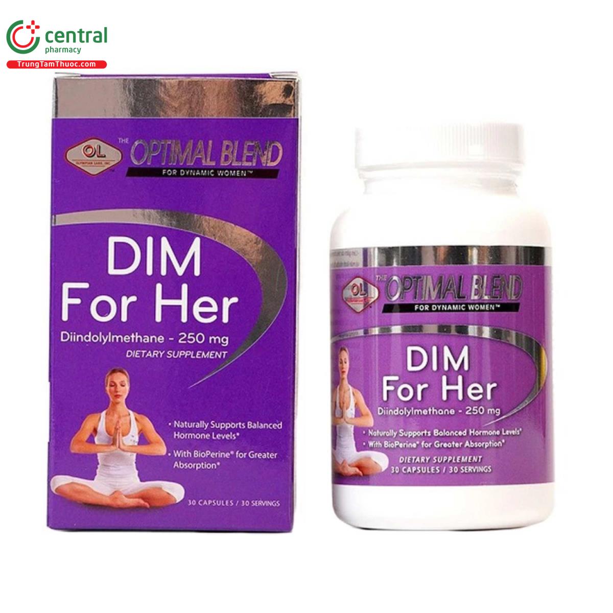 Thuốc DIM For Her 250MG - sản phẩm hỗ trợ cân bằng nội tiết tố nữ