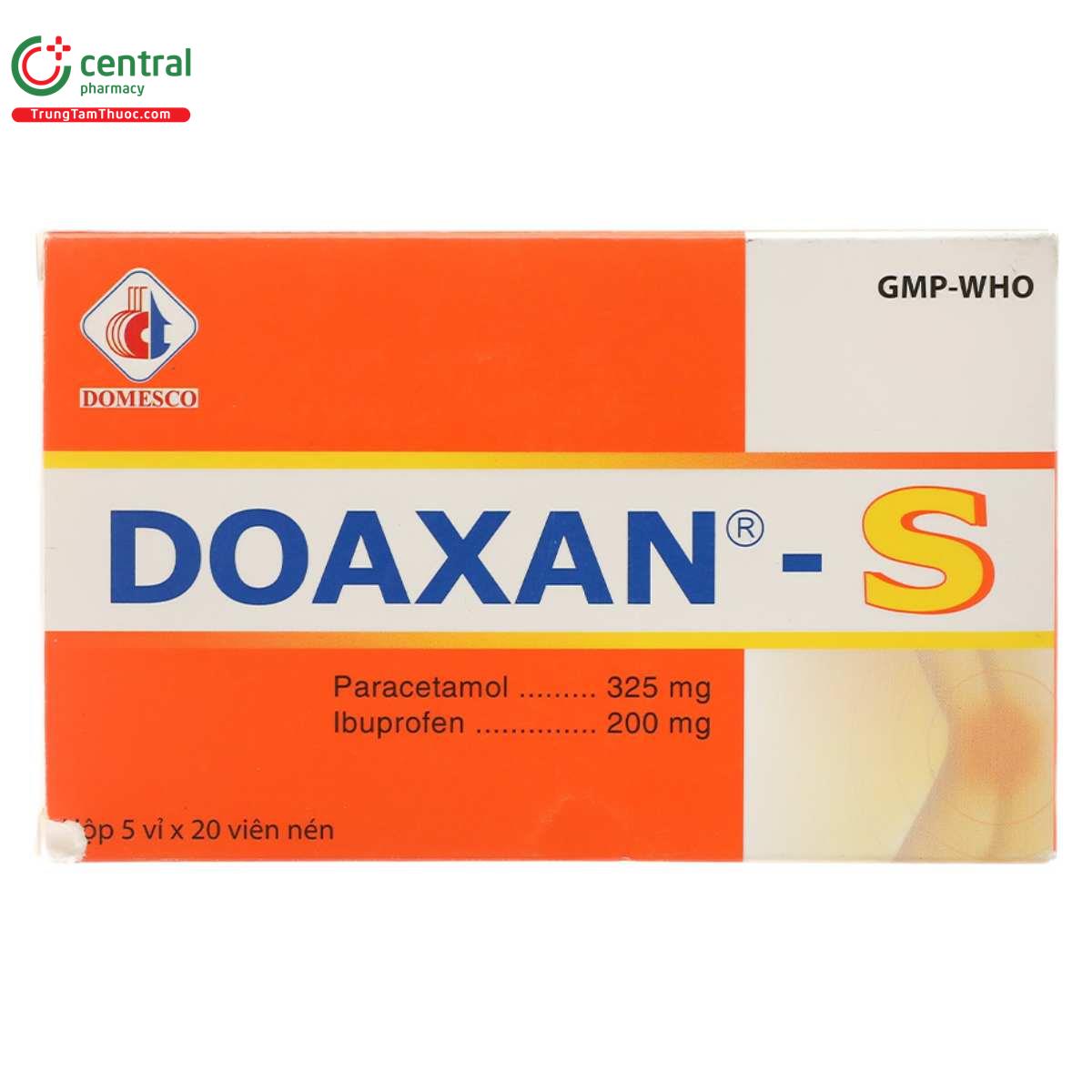 Thuốc Doaxan-S giảm đau, hạ sốt, chống viêm xương khớp giá bao nhiêu?