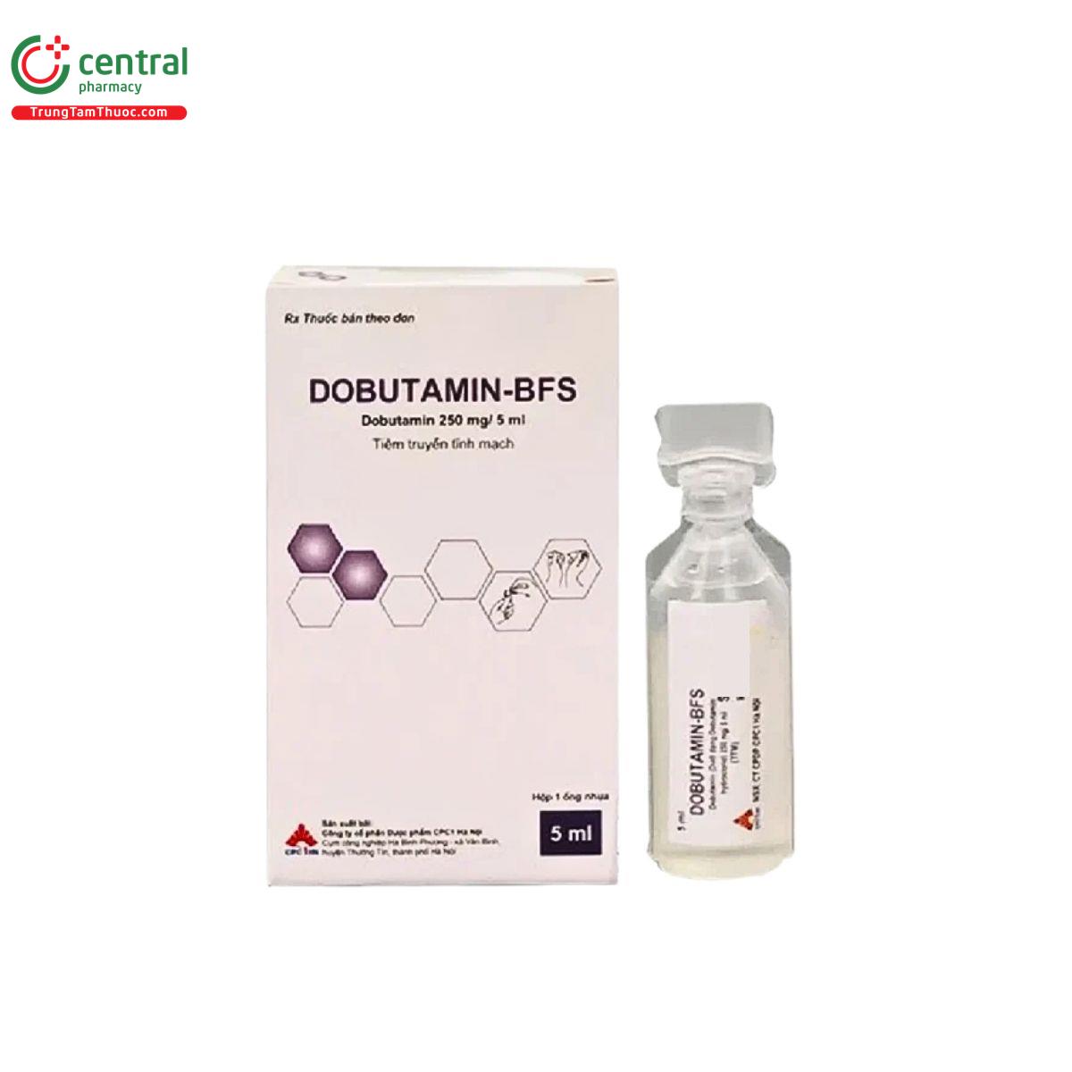 Thuốc Dobutamin-BFS 250mg/5ml điều trị suy tim và hỗ trợ siêu âm tim