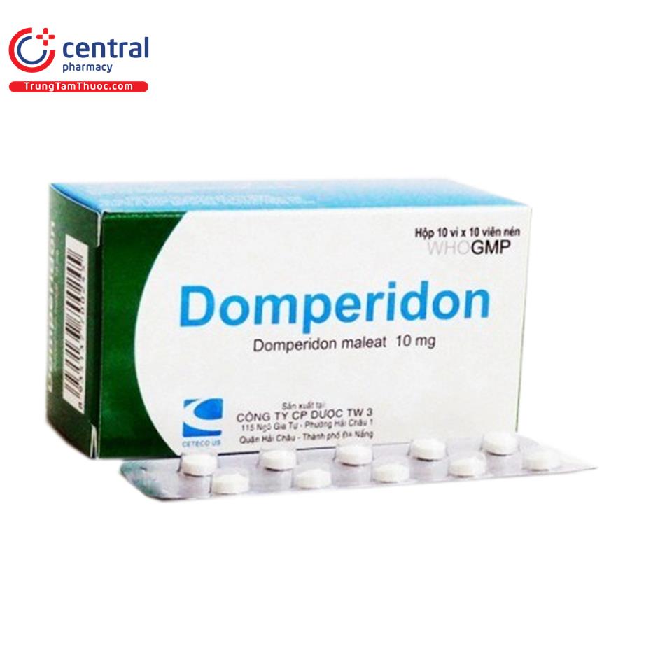 [CHÍNH HÃNG] Thuốc Domperidon 10mg Tw3 giảm buồn nôn, nôn, đầy bụng
