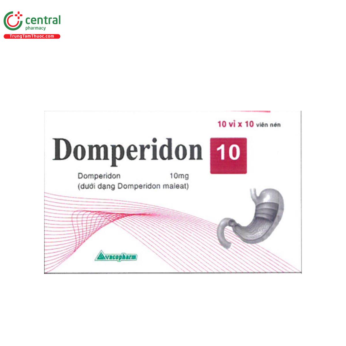 Thuốc Domperidon 10mg Vacopharm điều trị triệu chứng nôn và buồn nôn