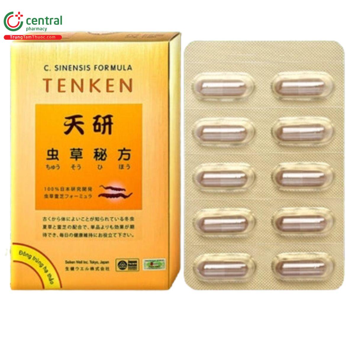 Thuốc Đông trùng hạ thảo Tenken (hộp 60 viên) giúp bồi bổ cơ thể