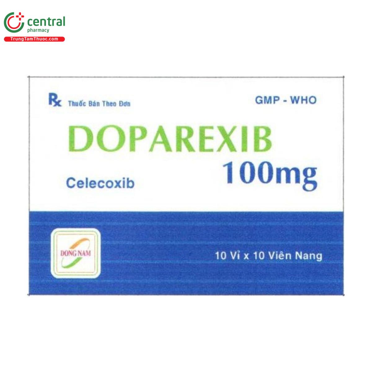 Thuốc Doparexib 100mg - Giảm viêm khớp, đau hậu phẫu và đau bụng kinh