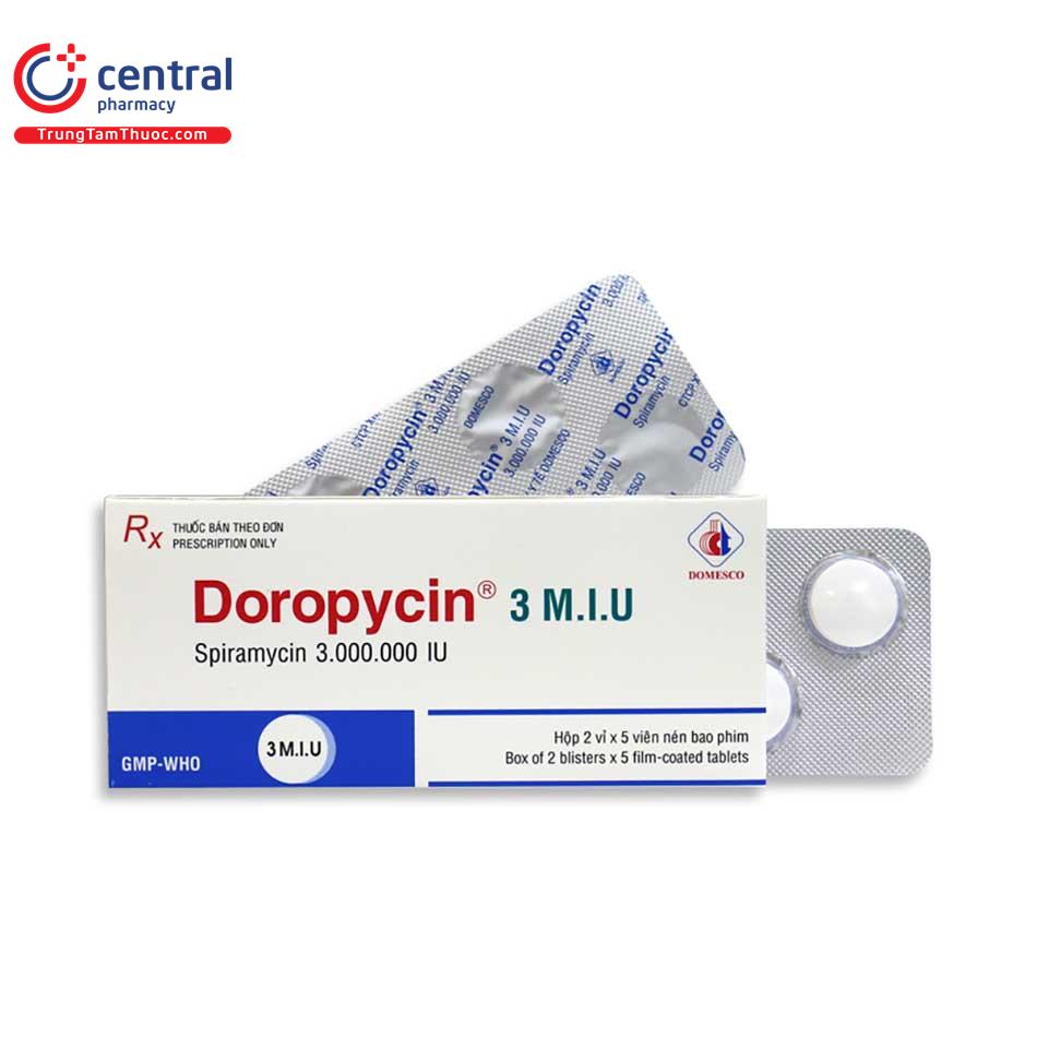[CHÍNH HÃNG] Thuốc Doropycin 3 MIU trị nhiễm khuẩn trên da, dưới da