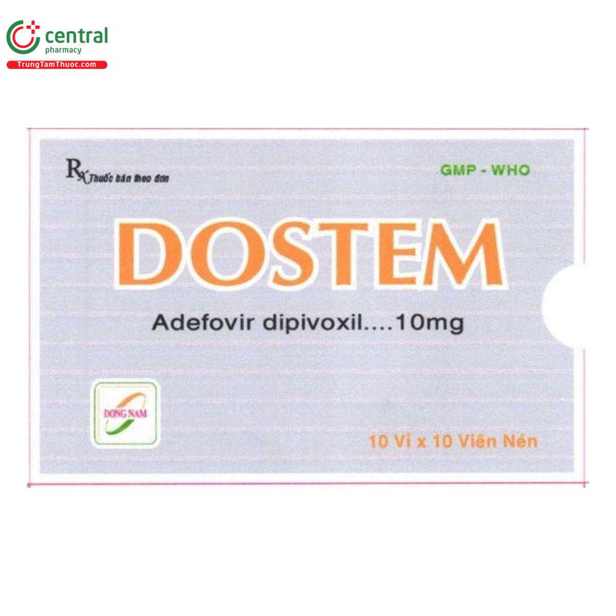Thuốc Dostem 10mg - Điều trị virus viêm gan B mạn tính ở trưởng thành