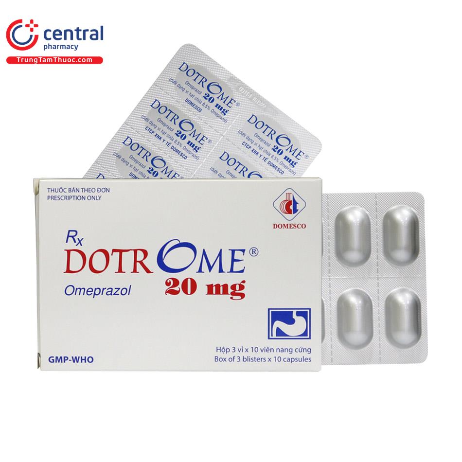 [CHÍNH HÃNG] Thuốc Dotrome 20mg - điều trị loét dạ dày tá tràng