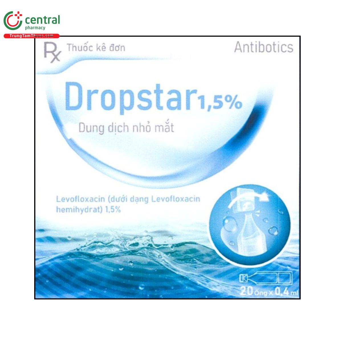 Thuốc Dropstar 1,5% – Levofloxacin điều trị nhiễm khuẩn, loét giác mạc