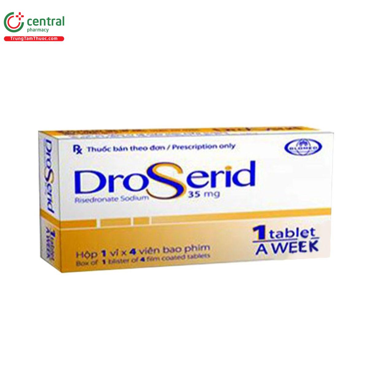 Thuốc Droserid 35mg phòng và điều trị loãng xương ở phụ nữ sau mãn kinh