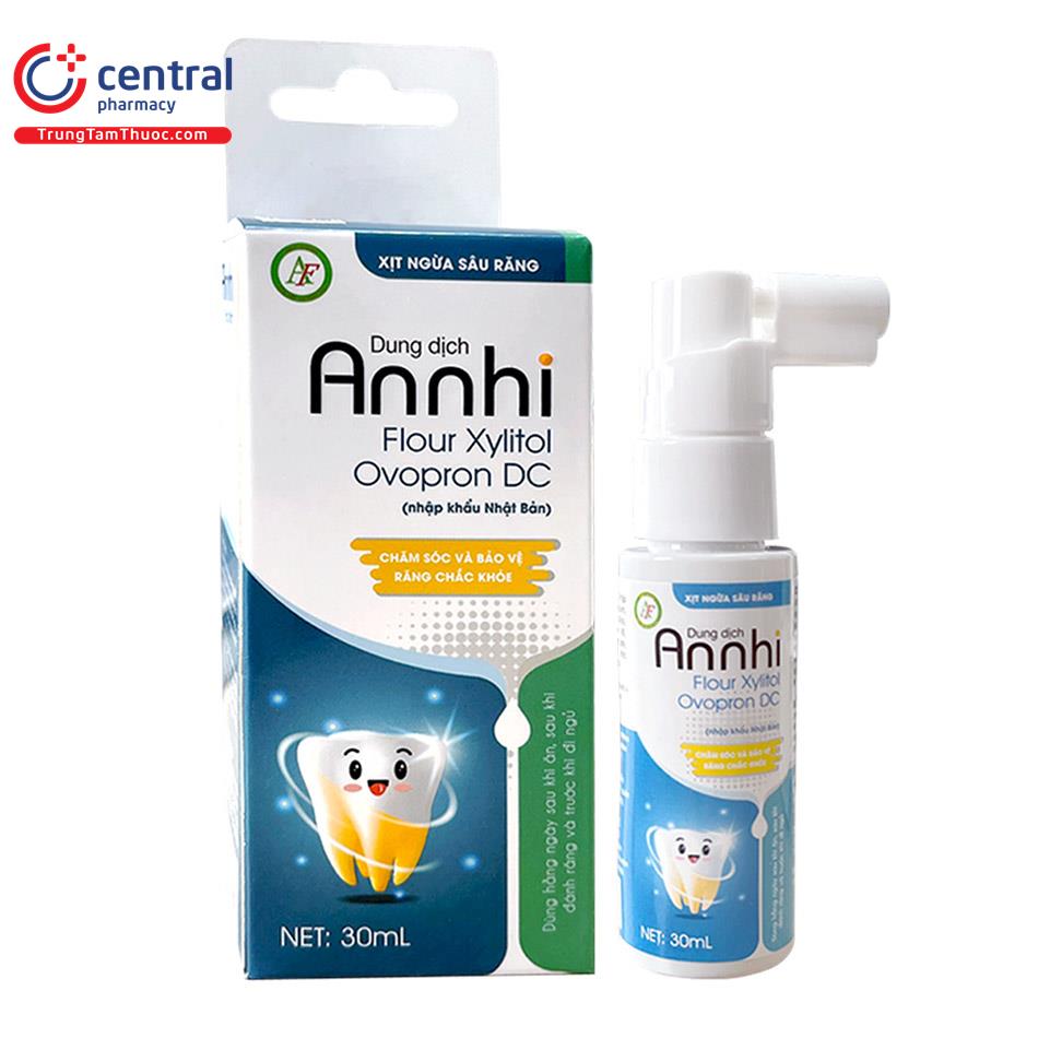 [CHÍNH HÃNG] Dung dịch An Nhi Flour Xylitol Ovopron DC xịt miệng