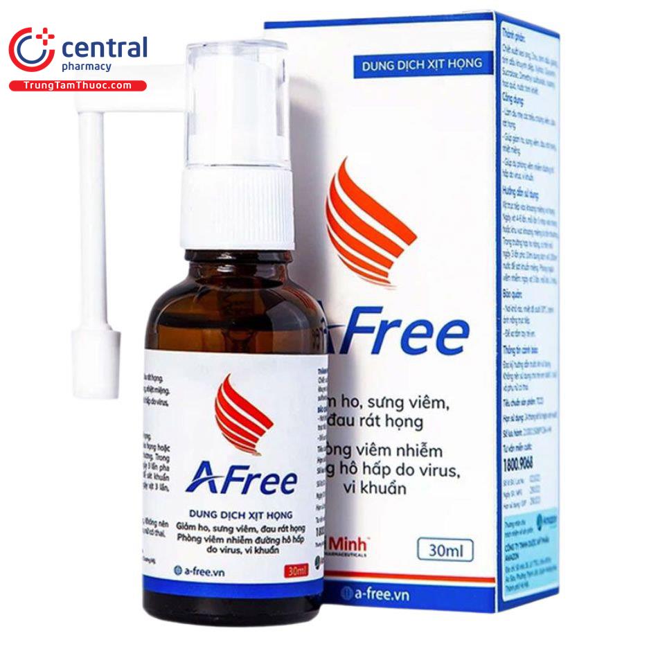 Thuốc Xịt Họng Afree Thái Minh giảm ho, đau rát họng, nhiệt miệng