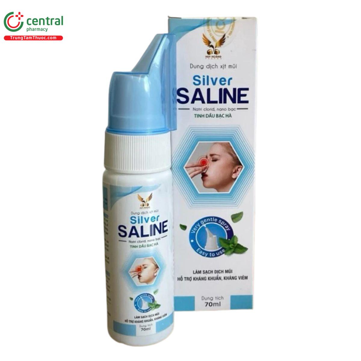 Dung dịch xịt mũi Silver Saline - Làm sạch, kháng khuẩn, ngừa viêm nhiễm