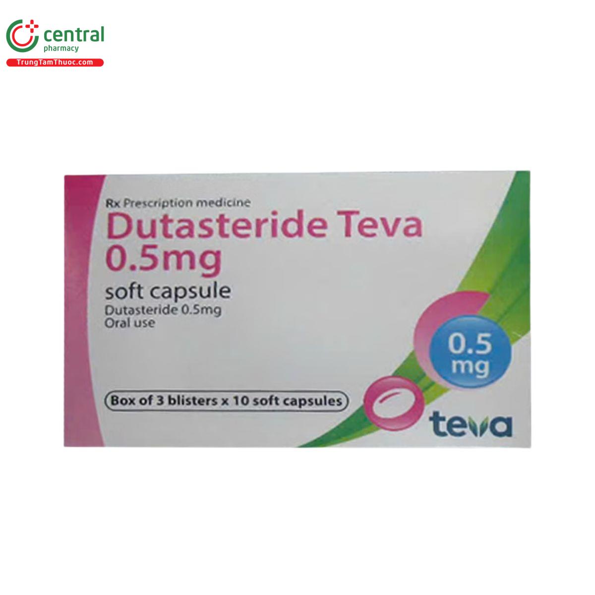 Thuốc Dutasteride Teva 0.5mg điều trị phì đại tuyến tiền liệt lành tính