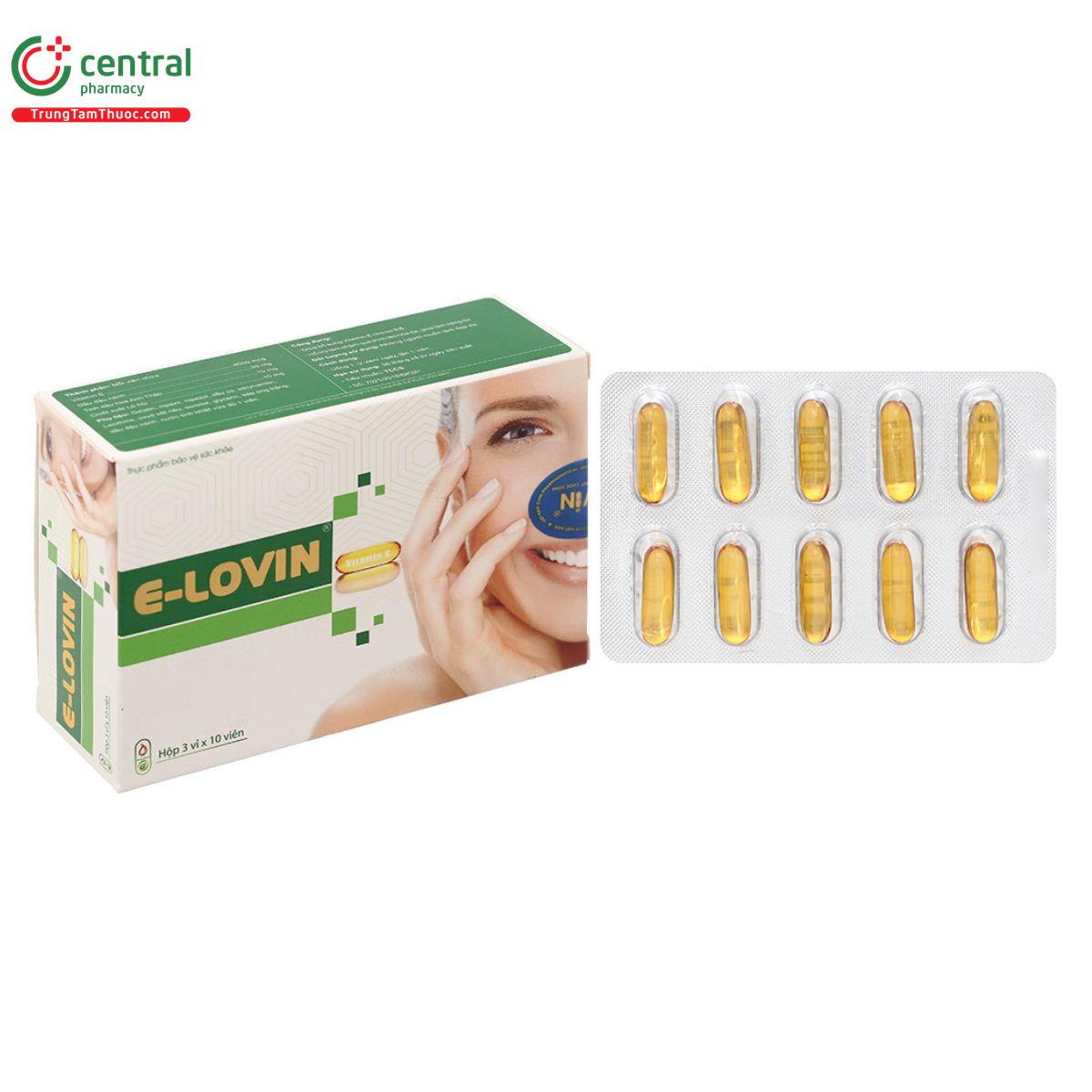 Thuốc E-Lovin giúp bổ sung Vitamin E, làm chậm quá trình lão hoá da