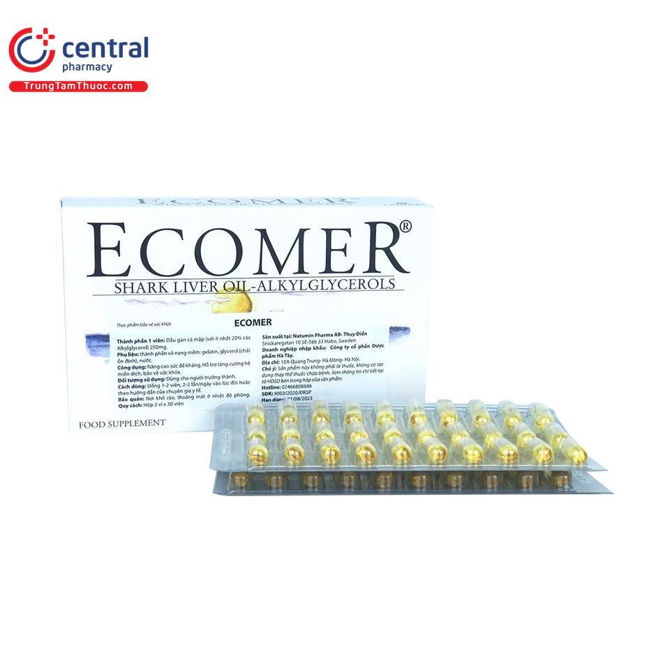 [CHÍNH HÃNG] Thuốc Ecomer 250mg (hộp 60 viên) cho đề kháng khoẻ