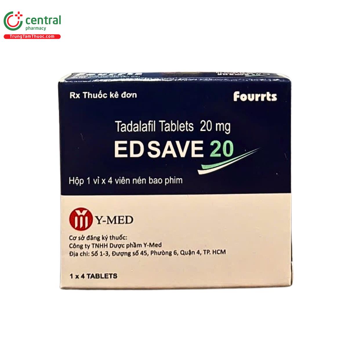 [CHÍNH HÃNG] Thuốc Edsave 20 điều trị rối loạn cương dương