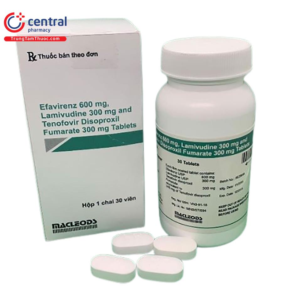 Thuốc Efavirenz 600mg, Emtricitabine 200mg and Tenofovir Disoproxil ...