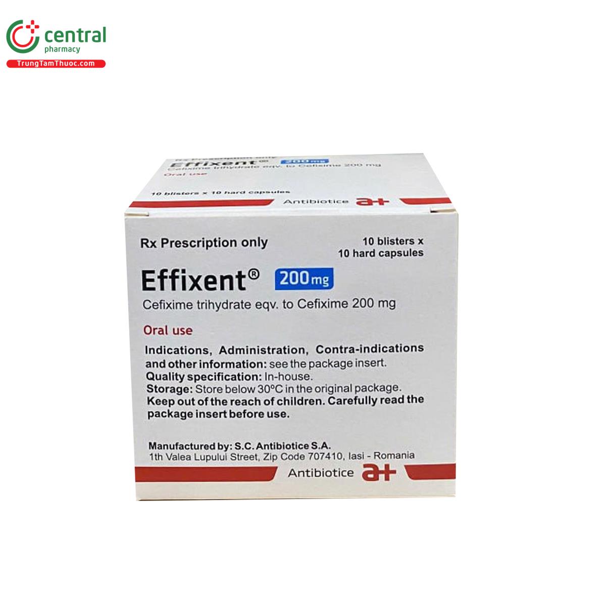 Thuốc kháng sinh Effixent 200mg: tác dụng, cách dùng, lưu ý
