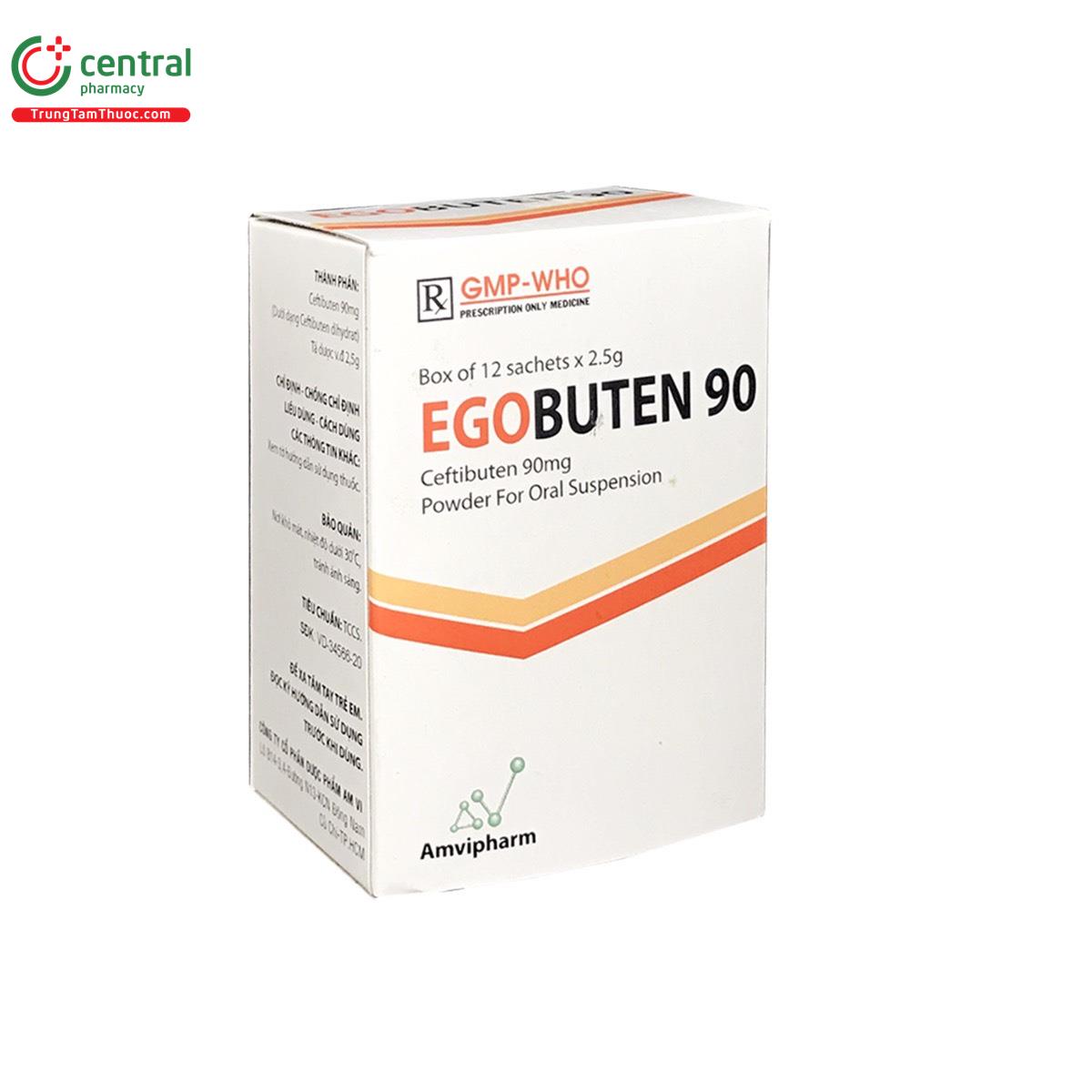 Thuốc Egobuten 90: Kháng sinh nhóm cephalosporin thế hệ 3