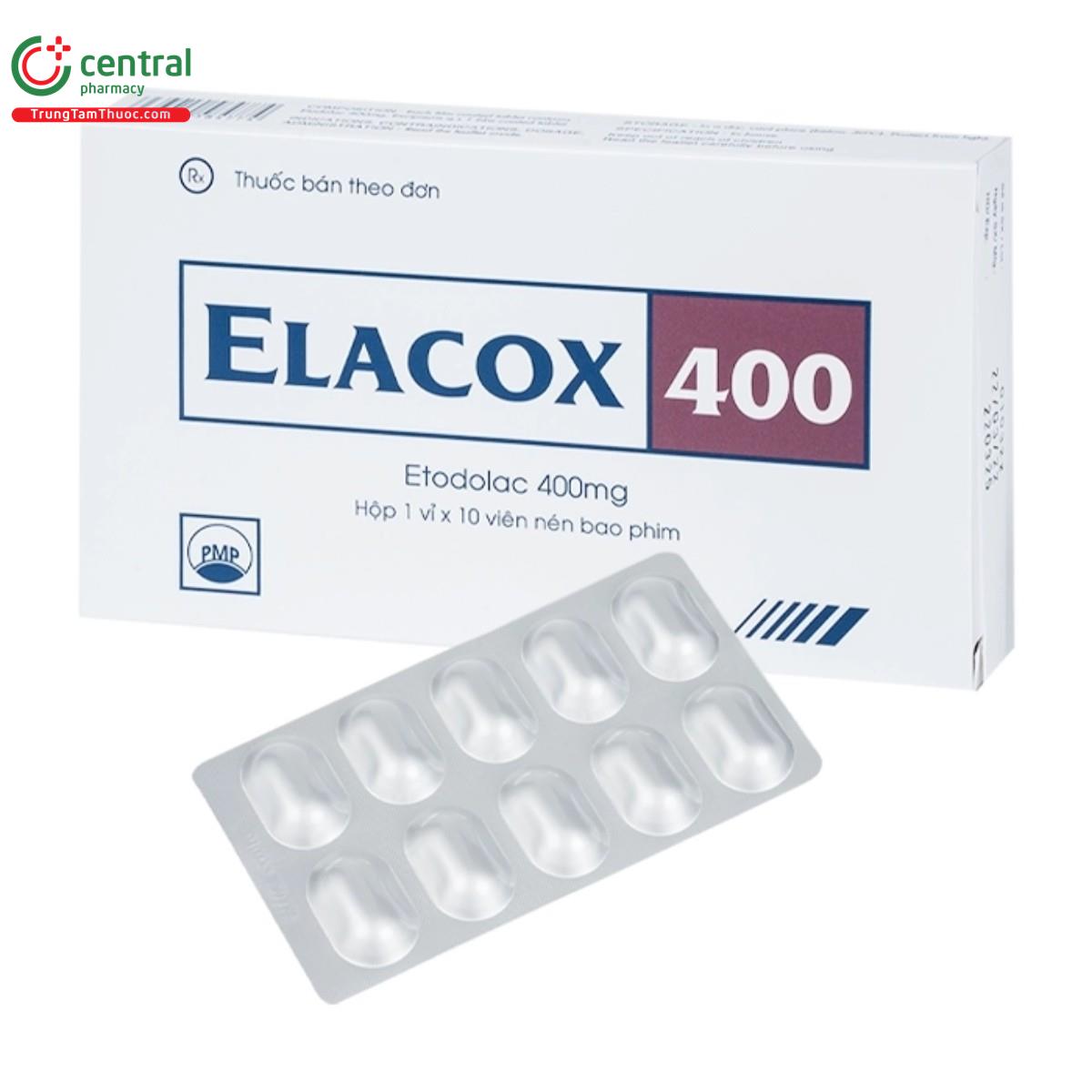 Thuốc Elacox 400 - Chỉ định giảm đau, hạ sốt, kháng viêm