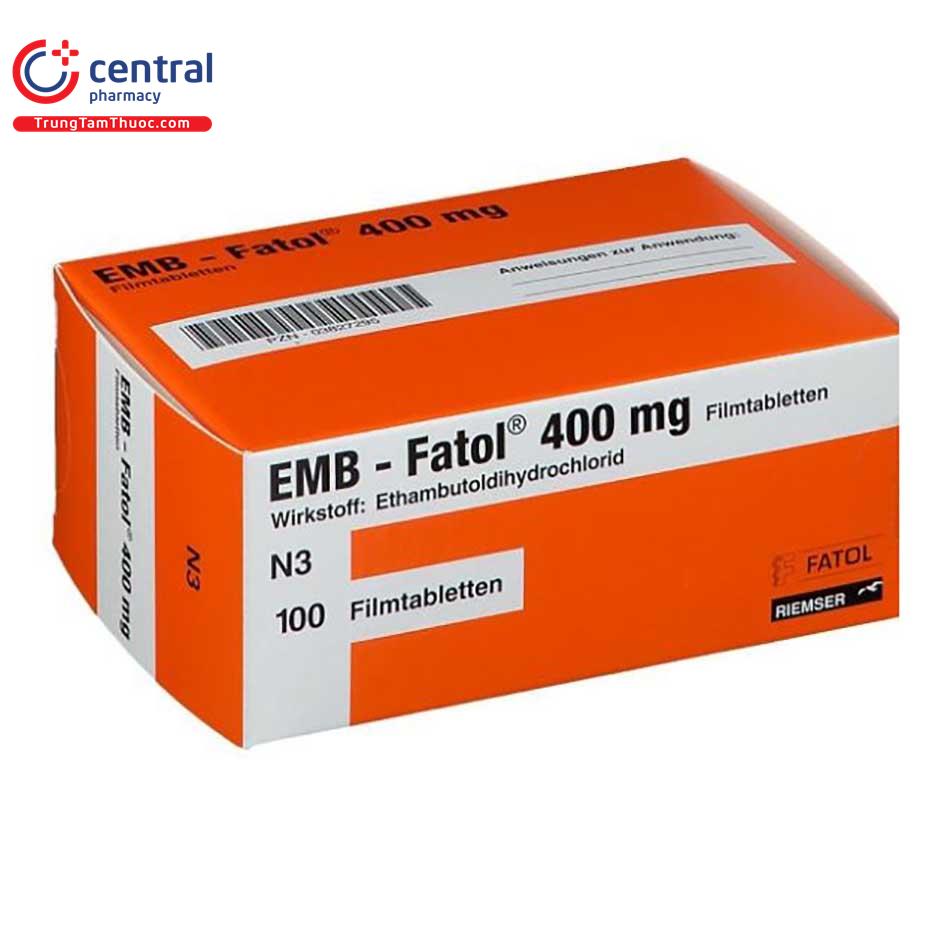 [CHÍNH HÃNG] Thuốc EMB-Fatol 400mg N3 - Thuốc điều trị lao