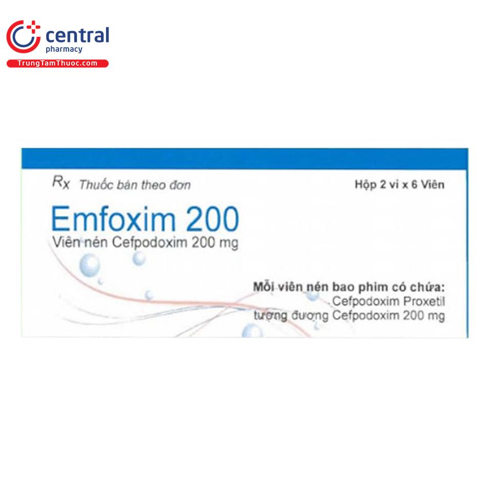 [CHÍNH HÃNG] Thuốc Emfoxim 200 điều trị nhiễm khuẩn