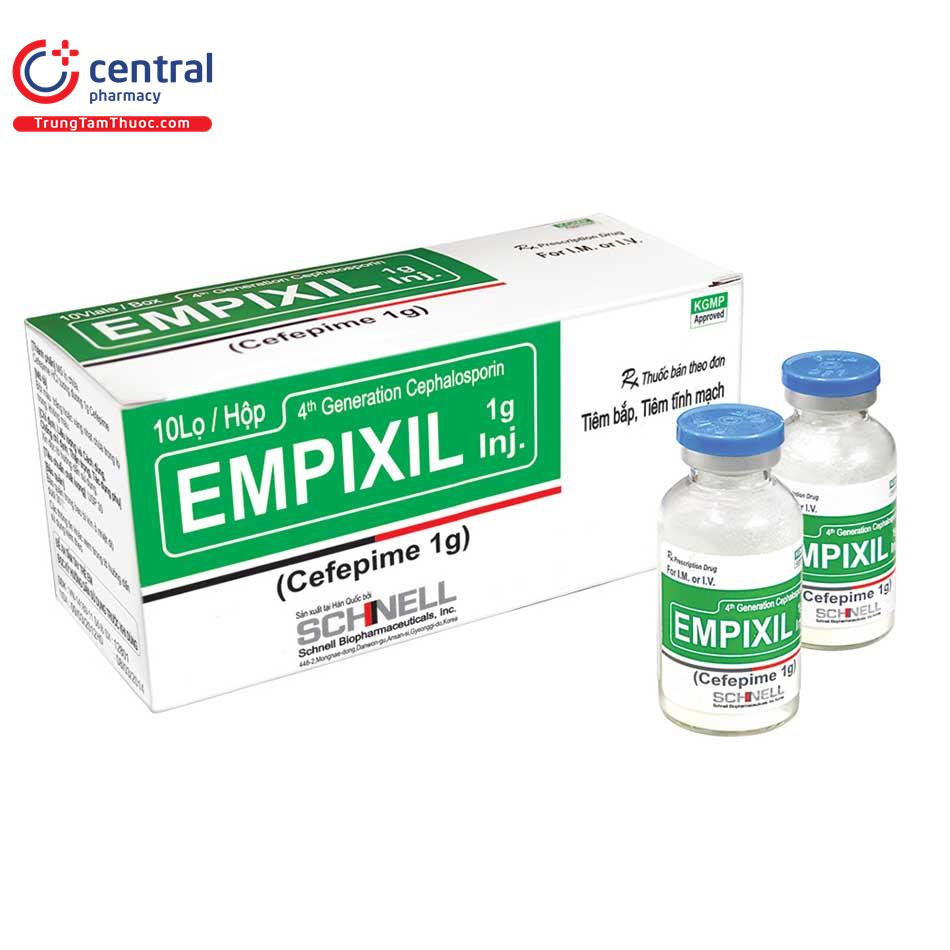 Thuốc Empixil Inj. 1g: tác dụng, chỉ định và cách dùng