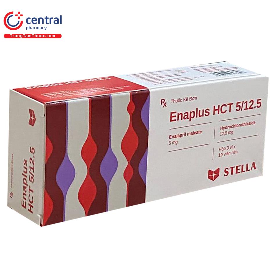 [CHÍNH HÃNG] Thuốc điều trị tăng huyết áp Enaplus HCT 5/12.5 Stella