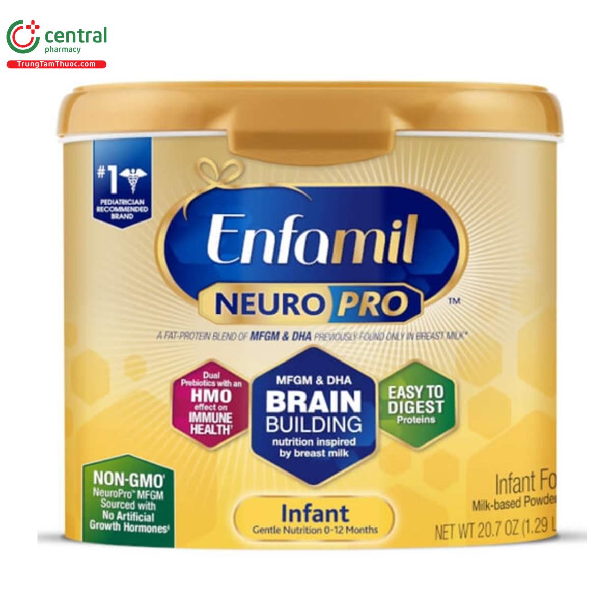 Sữa bột Enfamil Neuro Pro Infant Formula 587g phát triển não bộ trẻ
