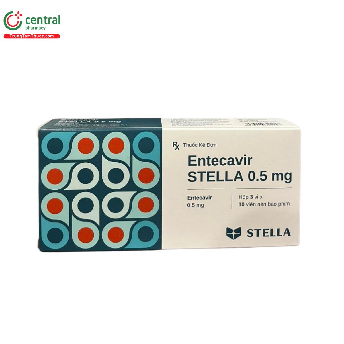 Thuốc Entecavir Stella 0,5mg điều trị viêm gan B do virus
