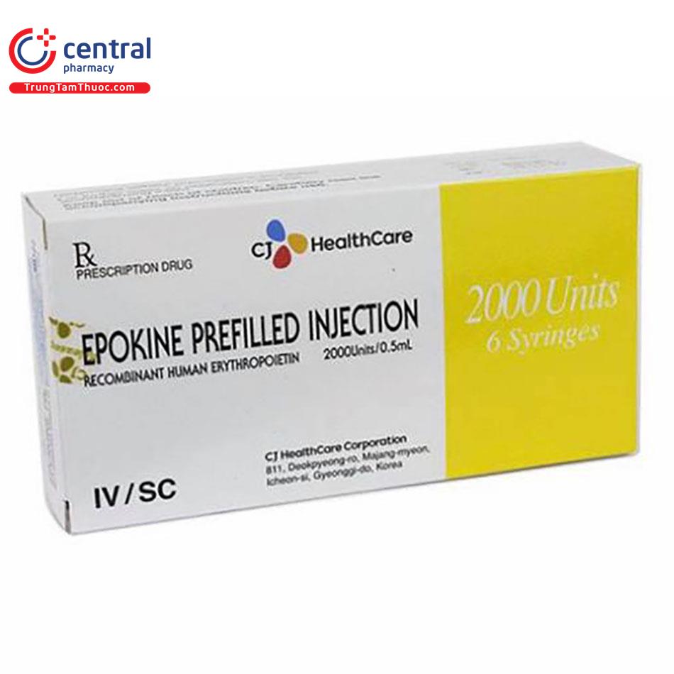 Thuốc Epokine Prefilled Injection 2000Units: tác dụng, chỉ định