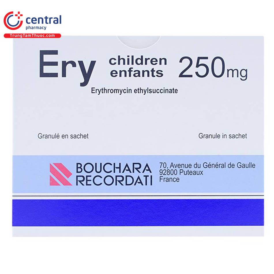 Thuốc Ery Children Enfants 250mg: công dụng, cách dùng và giá bán