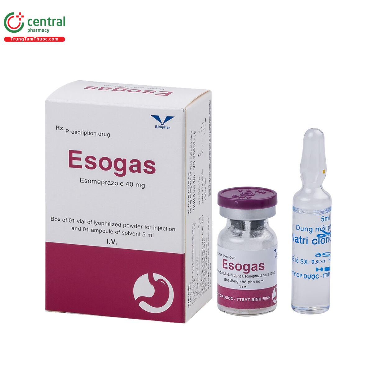 Thuốc Esogas 40mg trị loét dạ dày, trào ngược dạ dày - thực quản