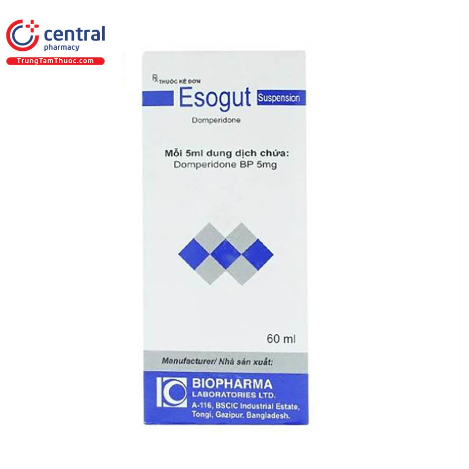 Thuốc Esogut Suspension - Thuốc trị đầy bụng, trào ngược dạ dày