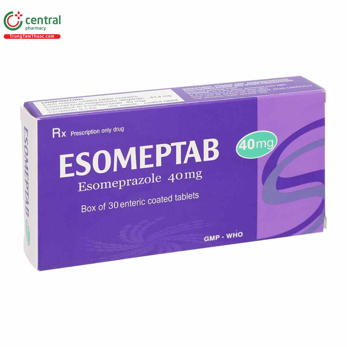 Thuốc Esomeptab 40mg trị viêm loét dạ dày-tá tràng giá bao nhiêu?