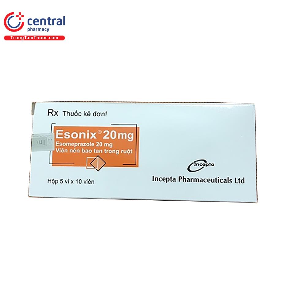 [CHÍNH HÃNG] Thuốc Esonix 20mg điều trị trào ngược dạ dày thực quản