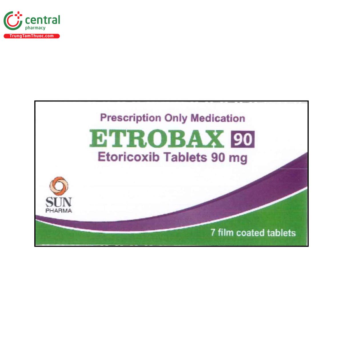 Thuốc Etrobax 90mg giảm đau, chống viêm xương khớp, gout, viêm cột sống