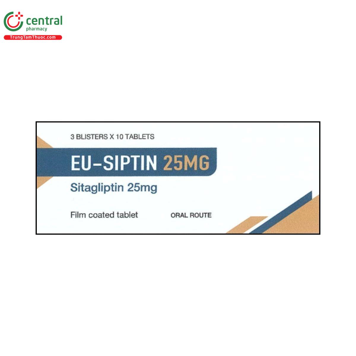 Thuốc EU-Siptin 25mg kiểm soát đường huyết cho người đái tháo đường